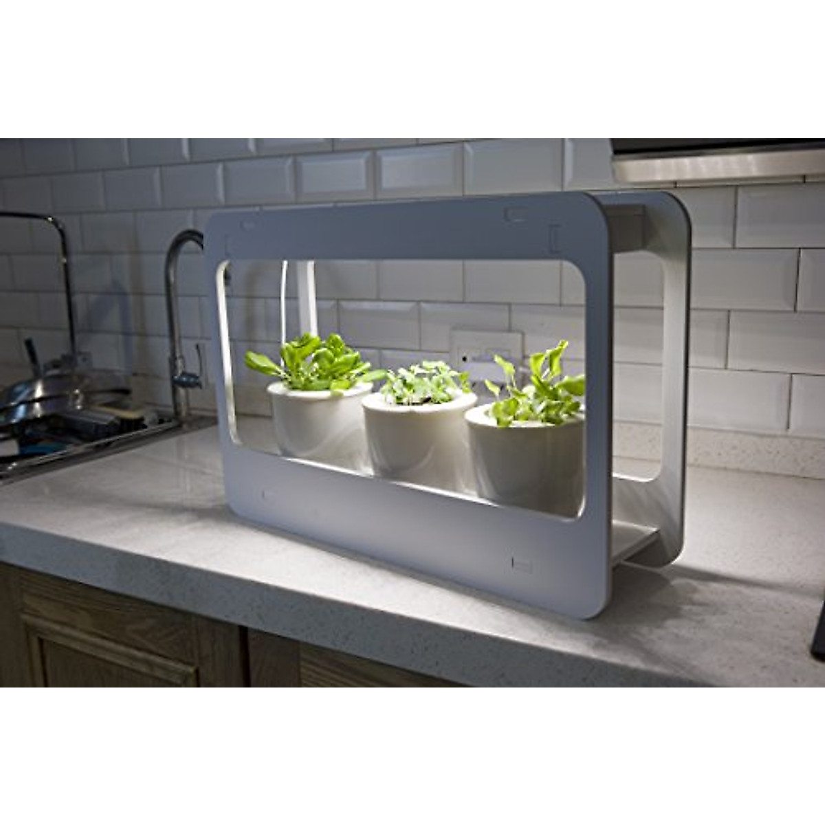 Indoor Herb Vegetable Plant Garden Kit, LED Grow Light Timer & Remote, Planter Grower Kitchen- Stocking Stuffer Unique Gift Holiday Christmas