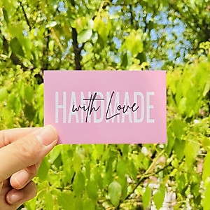 RXBC2011 Handmade with Love Card Thank you for your order Cards Package Insert for online business Pack of 100