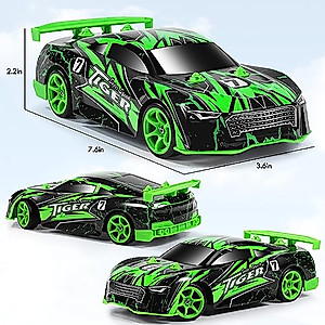 BIFYTON RC Drift Car, Remote Control Car with LED Lights Glow and Drifting Tire,14KM/H Fast High-Speed Rc Car with 2 Rechargeable Batteries, Suitable for 4-7, 8-12 Boys Girls Kids Gift
