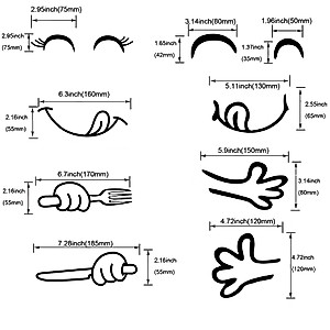 ANCIRS 2 Pack Smile Fridge Stickers, Cute Refrigerator Decal Smiling Face Stickers, Adhesive Vinyl Stickers on Freezer, Kitchen Wall Inside House