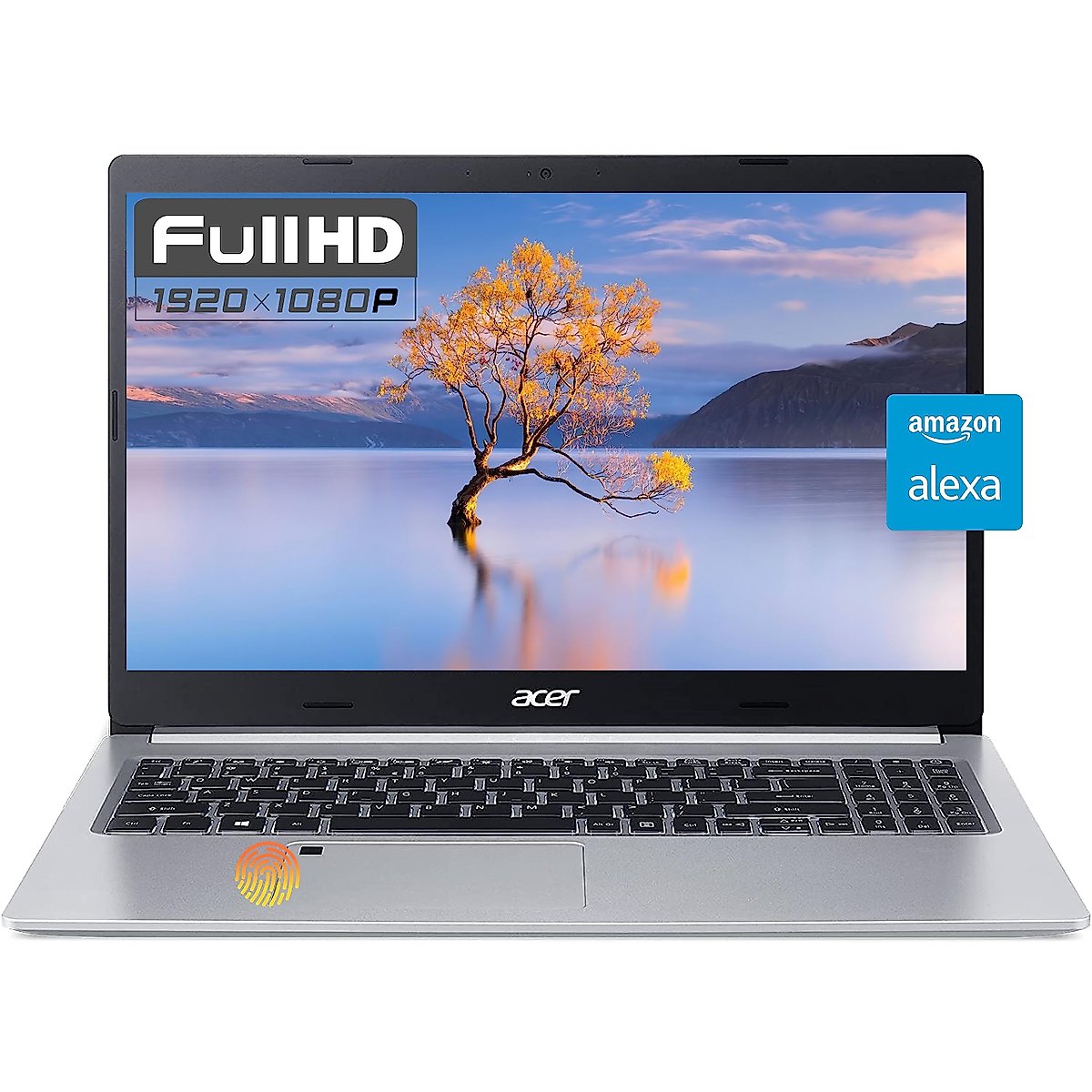 acer Aspire 5 Slim Laptop, 15.6" FHD IPS, AMD Ryzen 3 3350U Quad-Core Mobile Processor, 20GB DDR4 RAM, 512GB SSD, WiFi 6, Backlit KB, Fingerprint Reader, HDMI, Amazon Alexa, Windows 11, Silver