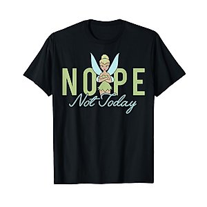 Disney Peter Pan Tinker Bell Nope Not Today Short Sleeve T-Shirt