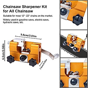 Chainsaw Sharpener, Portable Chain Saw Sharpening Tool Set, Sharpener File Table, Quick Sharpening, Suitable for All Kinds of Chain Saws and Electric Saws