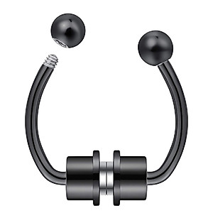 outerunner Fake Nose Ring Septum Piercing Magnet Magnetic Nose Hoop Rings Faux Septum Rings Non Piercing Clip On Nose Hoop Rings