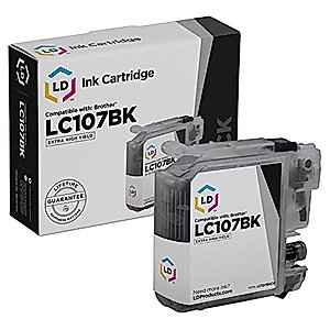 LD Compatible Ink Cartridge Replacement for Brother LC107BK Super High Yield (Black)