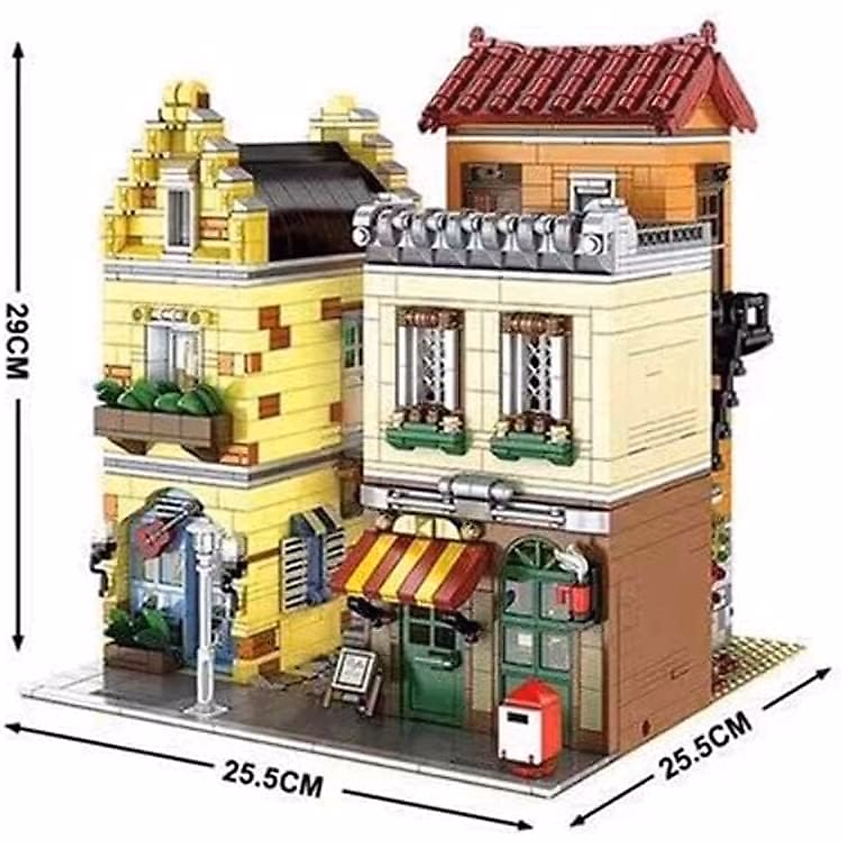 General Jim's Building Blocks Lighted Music Store Coffee Cafe Shop and Lounge Modular Building Blocks Bricks Set | Compatible with Lego City Sets