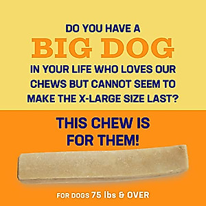 Himalayan Dog Chew for Big Dogs - Long Lasting, Stain Free, Protein Rich, Low Odor - 100% Natural, Healthy & Safe - No Lactose, Gluten Or Grains - XX Large - for Dogs 75 Lbs & Larger