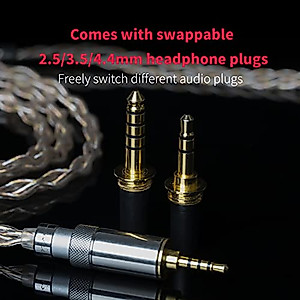 FiiO Headphone Upgrade Cable High-Performance Comes with 2.5mm/3.5mm/4.4mm Swappable Plugs LC-RE Pro (MMCX Connector)