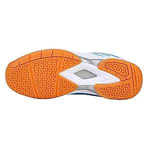 KAYMOAH Womens Mens Lightweight Indoor Court Shoes Tennis Shoes for Pickleball, Badminton, Table Tennis, Volleyball (05 White, 43)