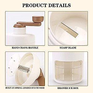 Manual Shaver Ice Machine, Solucky Portable Ice Crusher And Snow Cone Machine For Home Use, Premium Shaved Ice Machine For Making Snow Cones, Includes Ice Crusher And Shaved Ice Molds
