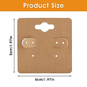 100 Pcs Earring Cards for Selling Hanging Earring Display Cards Kraft Paper Earring Card Holder Blank Paper Cards with 6 Holes Cardboard Earring Holders for Selling Earring DIY Crafts Retail