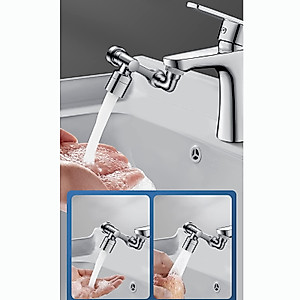 Faucet Extender for Bathroom Sink Universal,1080 Faucet Extender Brass,Splash Filter Faucet Extender,2 Water Outlet Modes,Faucet Attachment for Bathroom Sink Household