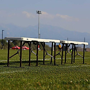 Lifetime 80843, 2 Pack, Light Commercial 6-Foot Fold-in-Half Bench, Almond