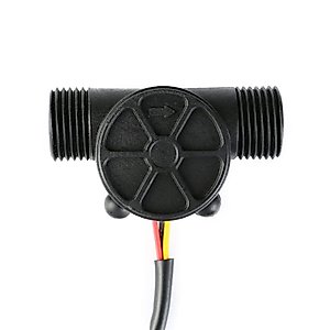 SBUOL 1-30L/min Water Flow Sensor Flowmeter 1/2" Flow Sensor Water Controller 2.0MPa for Flow Measurement Device YF-S201 (Voltage: YF-S201)