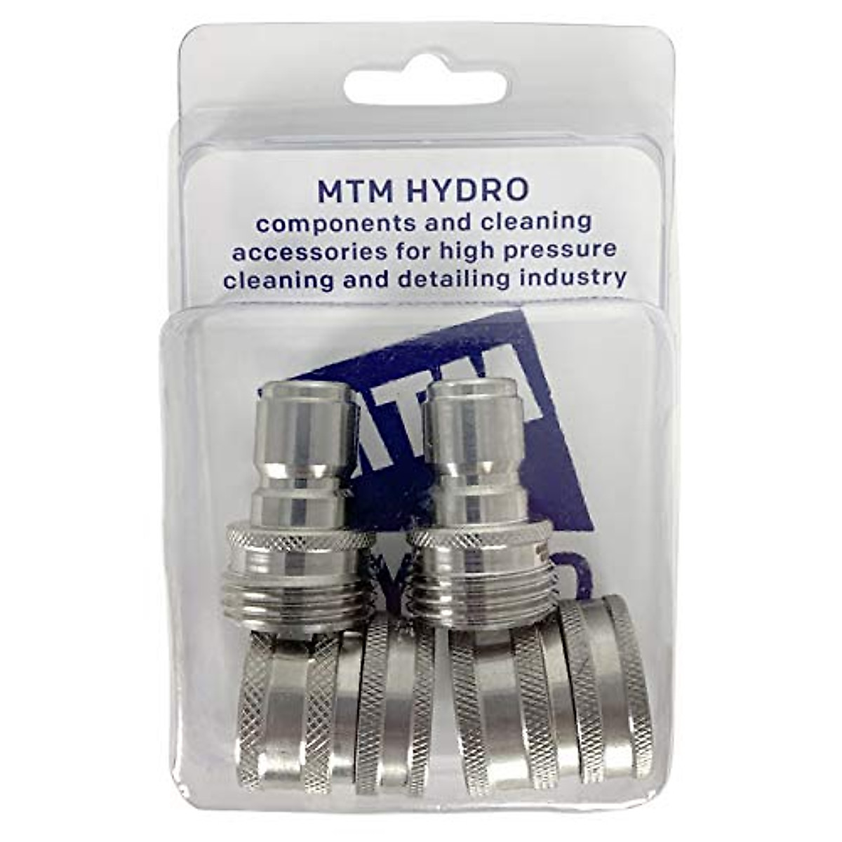 MTM Hydro Garden Hose Adapter 4 Piece 3/4” Quick Connect Fittings Kit, Stainless Steel High Pressure Couplings and Connectors for Pressure Washers and Car Detailing, 2x2