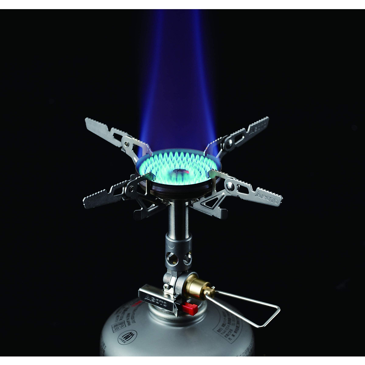 SOTO Windmaster Stove with 4Flex - Canister Stove for Windy Weather - Durable with Windscreen and Micro Regulator Valve System - Canister not Included