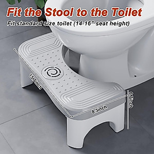 Squatting Toilet Stool for Adults, 7 Inch Poop Stool Adult, Toilet Stool Squat Adult, Non-Slip Potty Stool for Pooping, Pooping Stool for Bathroom, Portable Toilet Step Stool, Foot Rest Stool