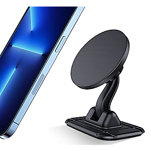 TechMatte Magnetic Dashboard Car Mount, 360° Adjustable Dashboard Phone Holder Designed for iPhone 14 13 12 Pro Max, iPhone 14 Plus and MagSafe Case