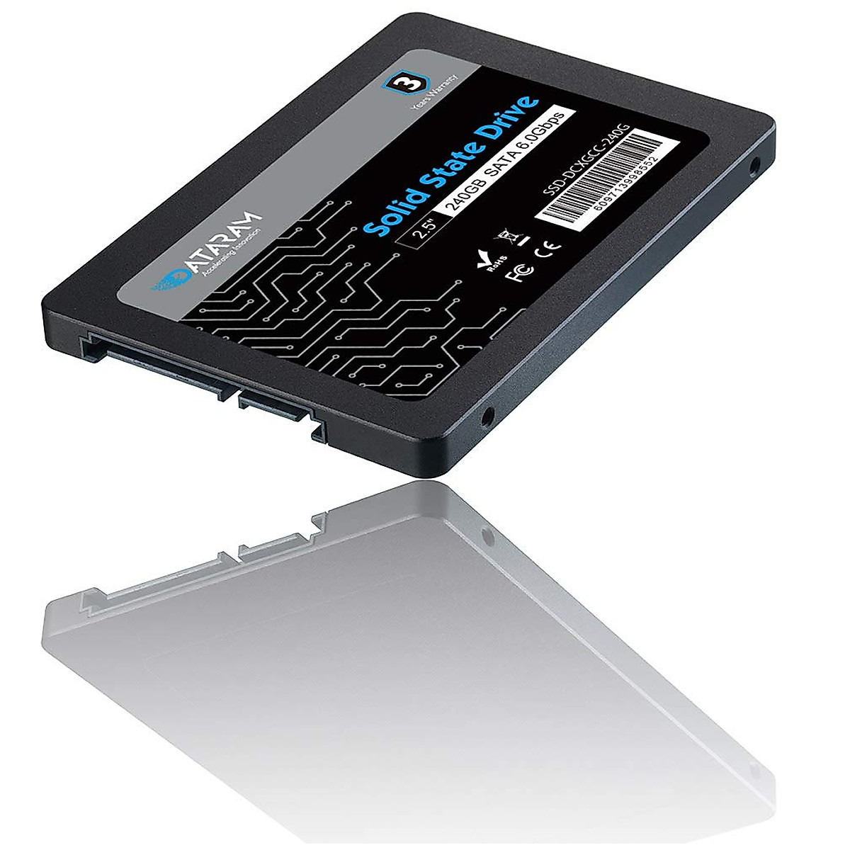 Dataram 2.5" SSD, 6.0 Gbps SATAIII Solid State Drive High Speed Read & Write (240GB)