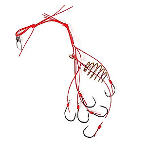 Conskyee Carp Fishing Hooks Baits Lure Set with Spring Traps Feeder (10# Pack of 4)