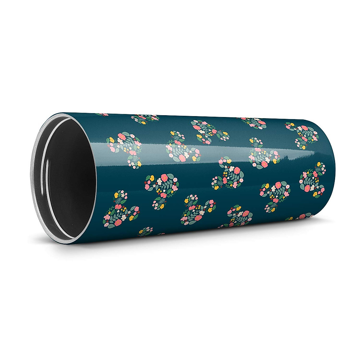 Simple Modern Disney Character Insulated Water Bottle Tumbler with Straw Lid -Stainless Steel Reusable Wide Mouth Travel Cup 24oz Tumbler Mickey Mouse Floral Riptide