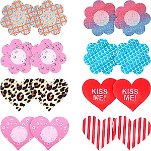 Syhood 60 Pairs Women Pasties Disposable Nipple Cover Stickers Breast Stickers Adhesive Breast Pasty