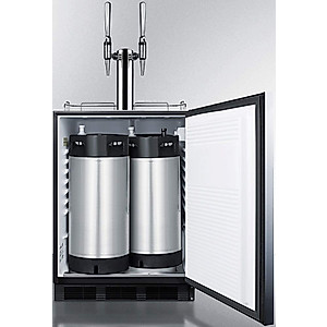 Summit Appliance SBC58BLBIADANCFTWIN 24" Wide Built-In Nitro Coffee Kegerator, ADA Compliant; 5.5 cu.ft. Capacity; Automatic Defrost; Stainless Steel Wrapped Door