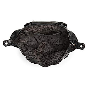 LongChamp Women's Le Pliage Black Leather Top Handle Leather Tote Handbag Medium