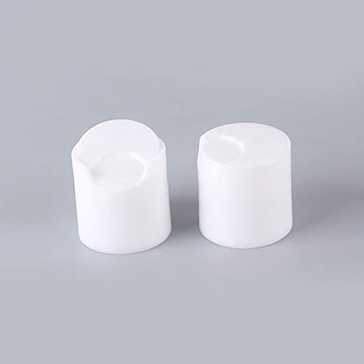 24/410 White Press Caps with .270 Orifices, Dispensing Smooth Disc Top Closures, Replacement Caps for Squeeze Bottles, Neck Diameter 24mm, Thread Type 410 (Pack of 12)