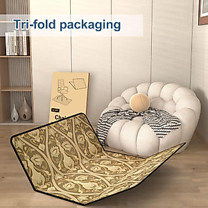 Mapuon Heavy Duty Desk Chair Mat for Carpet & Hardwood Floors, 48" x 36" Exquisite Jacquard Floor Mat Office Chair Mat for Carpeted Floors and Hardwood Floor for Home Office