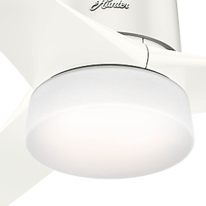 Hunter Fan Company, 59222, 54 inch Wi-Fi Symphony Fresh White Ceiling Fan with LED Light Kit and Handheld Remote, Smart Fan