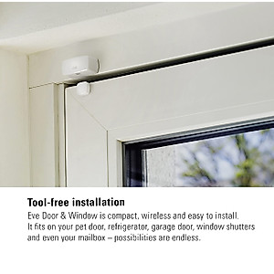 Eve Door & Window - Apple HomeKit Smart Home Wireless Contact Sensor for Windows & Doors, Automatically Trigger Accessories & Scenes, App Notifications, Bluetooth/Thread, 3 Pack