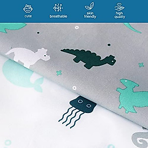 Changing Pad Cover for Boys Girls 2 Pack, Comfy & Breathable Changing Table Cover for 32''x16" Changing Table Pads, Diaper Changing Pad Cover, Dinosaurs & Ocean