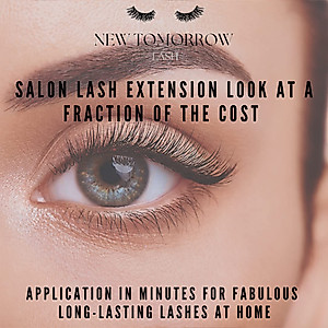 DIY Eyelash Extension Kit up to 7 Day Wear, Starter Kit with 30 Reusable Soft and Lightweight Segmented Lashes (With Micro band)- New Tomorrow Lash (Oh-So-Natural Lash Kit)