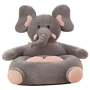 BEAHING Kids Sofa 19.7x19.7x17.7 inch Stuffed Plush Kids Armchair Cute Elephant Toddler Sofa Elastic Baby Armchair for Bedroom Furniture Home Decor Toddler Armchair