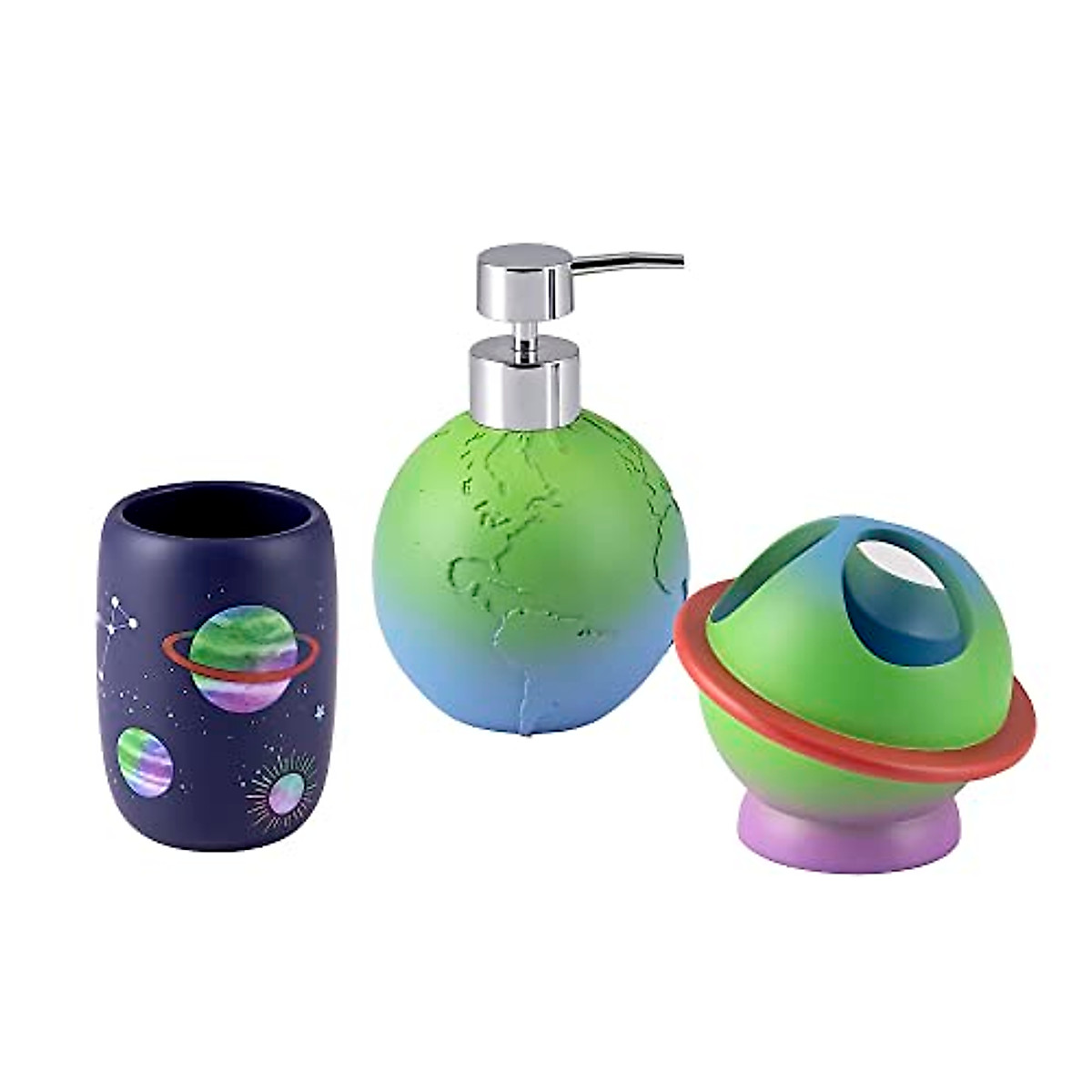 Allure Home Creation Starry Night 3-Piece Bathroom Accessory Set