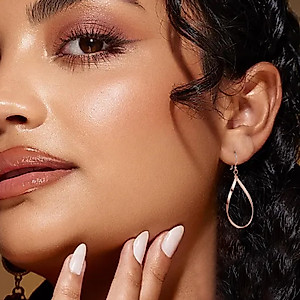 160 PCS/80 Pairs Earring Hooks Rose Gold Tone Plated Hypoallergenic Ear Wires Fish Hooks with 100 PCS Clear Silicone Earring Backs and 100 PCS Jump Rings Earring Finding for DIY Jewelry Making