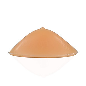 Ecoup A-DD Cup Triangle Silicone Breast Forms Concave Bra Enhancer Inserts Mastectomy Prosthesis 1 Piece (Nude, XXS - 150g（0.33 lb/Piece) - Cup 32B/34A