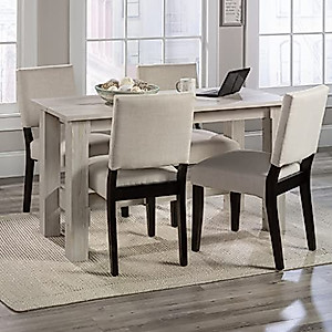 Sauder Boone Mountain Kitchen/Dining Room Table, Chalked Chestnut Finish