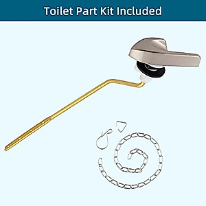 Hygie Rinse Side Mount Toilet Flusher Replacement Kit Toilet Handle Compatible with Kohler K-GP30324-CP/Kohler 87115-CP/TOTO/Mansfield, Universal Toilet Tank Parts, Brushed Nickel