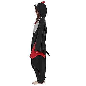 SAZAC Bat Kigurumi - Onesie Jumpsuit Halloween Costume Black