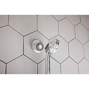 Moen Chrome Remote Dock for Magnetix Removable Handshowers with Included Wall Bracket or Permanent Waterproof Adhesive Options, 186117