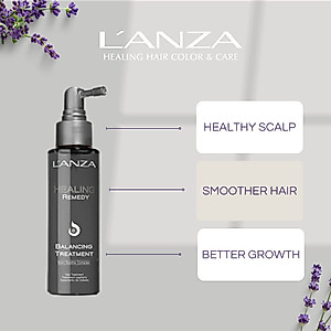 L'ANZA Healing Remedy Scalp Balancing Leave-in Treatment, Restores, Revives, and Nourish Hair & Scalp, Promotes Healthier Hair Growth, Thickness and Density (3.4 Fl Oz)