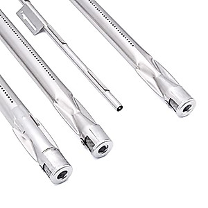 GasSaf 18 inch Burner Tube Set Replacement for Weber 69787, Spirit 300 E310 E320 E330 S310 S320 S330 Series Gas Grills with Up-Front Controls(2013 & Newer), 304 Stainless Steel Durable Burner Tube