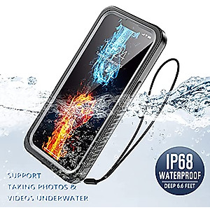 ANTSHARE for iPhone 13 Case Waterproof Shockproof with Built-in Screen Protector 360 Full Body Heavy Protective Rugged Case for iPhone 13 6.1 inches Black/Clear
