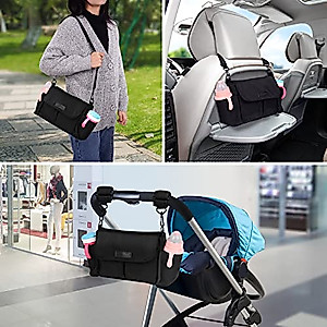luxury little Stroller Organizer with Cup Holder and Non-Slip Adjustable Straps, Large Capacity Stroller Caddy, Water-Resistant, Fits Stroller like Uppababy, Nuna, Britax, Baby Jogger, BOB