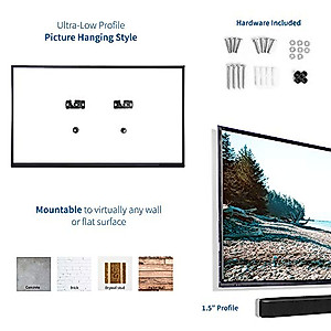 VIVO Fixed TV Mount for up to 70 inch Flat Screens, Soundbar Wall Mount Picture Hanging Style, Thin Ultra-Low Profile, MOUNT-VW00