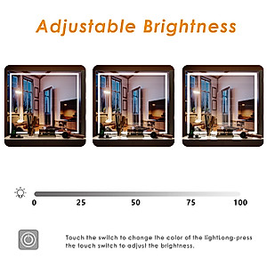 Wildhome Vanity Set with Lighted Mirror and Charging Station, Extra Large Mirror Makeup Vanity Table with Cushioned Stool,5 Drawers, Modern Vanity Table with Nightstand (Black, Large)