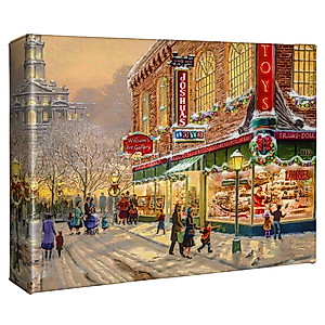 Thomas Kinkade Studios A Christmas Wish 8 x 10 Wrapped Canvas (Lionel Train Art)