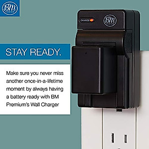 BM Premium BP-727 Battery and Charger for Canon Vixia HFR80, HFR82, HFR800, HFR30, HFR32, HFR300, HFR40, HFR42, HFR400, HFR50, HFR52, HFR500, HFR60, HFR62, HFR600, HFR70, HFR72, HFR700, HFM52, HFM500